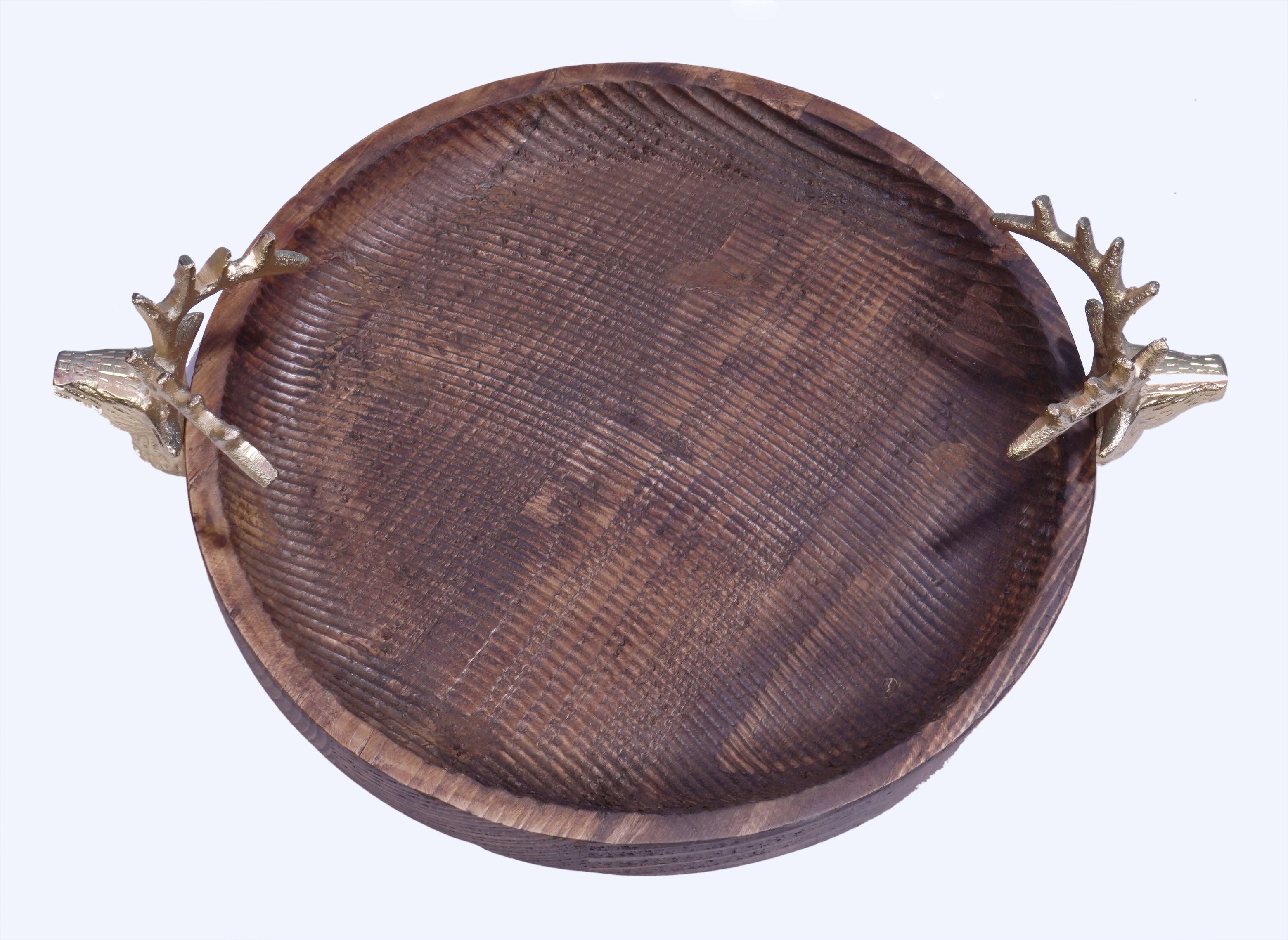 14.5" Recycle Reindeer Wooden Tray – Midwest Blessed